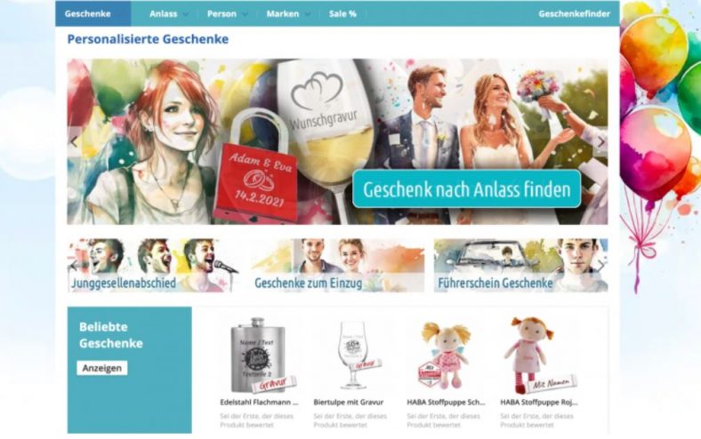 Neue Webseite von LALALO: Persönliche Geschenke